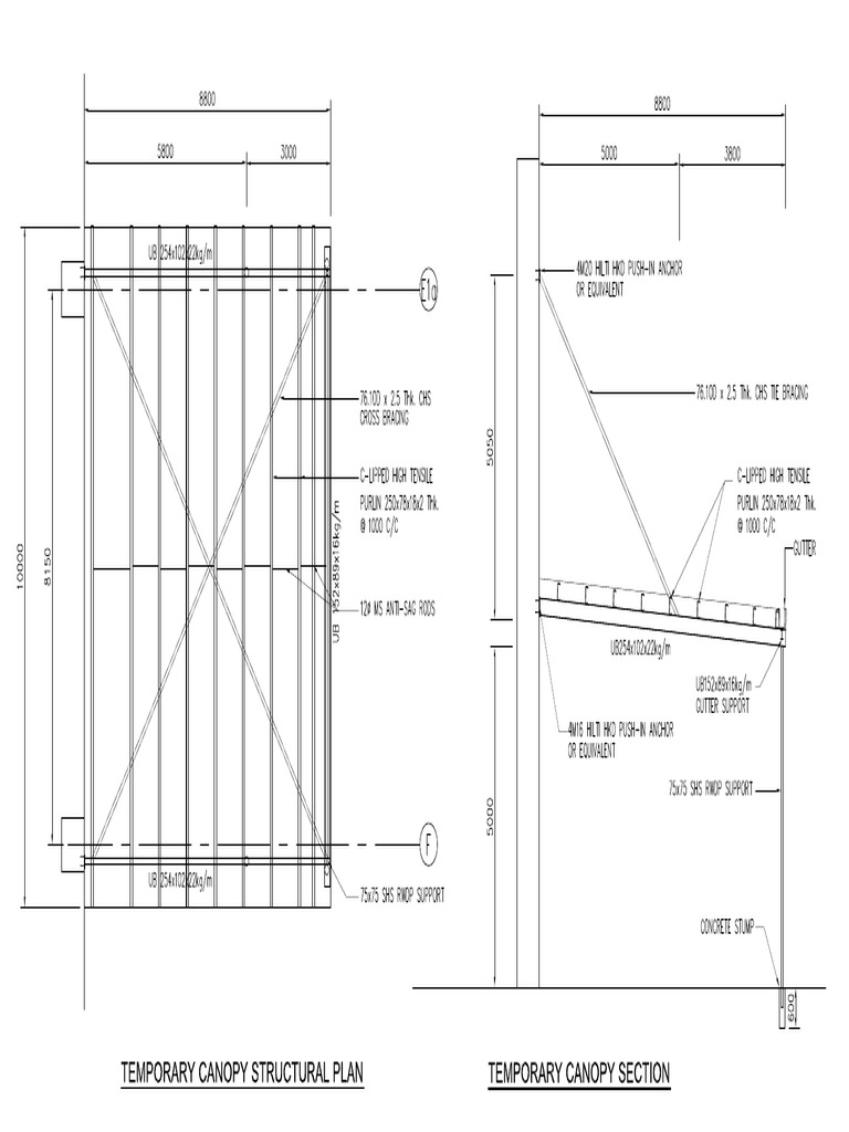 Typical Detail Canopy Structure PDF | PDF