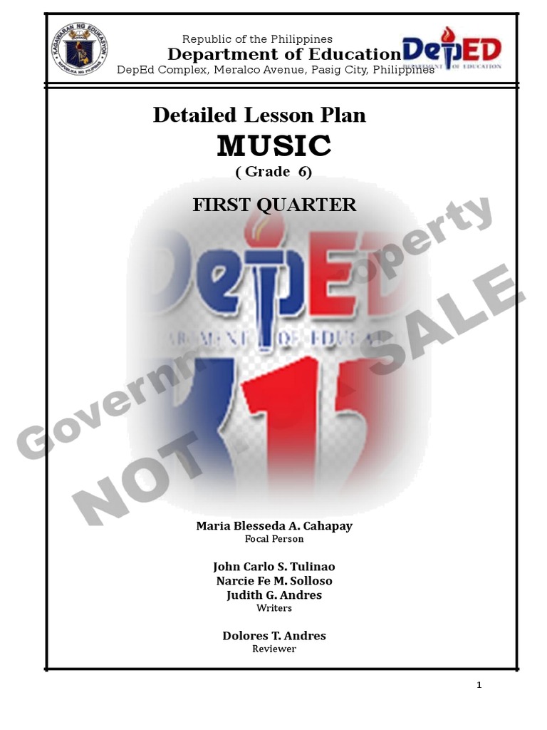 Music: Detailed Lesson Plan | PDF | Conducting | Rhythm