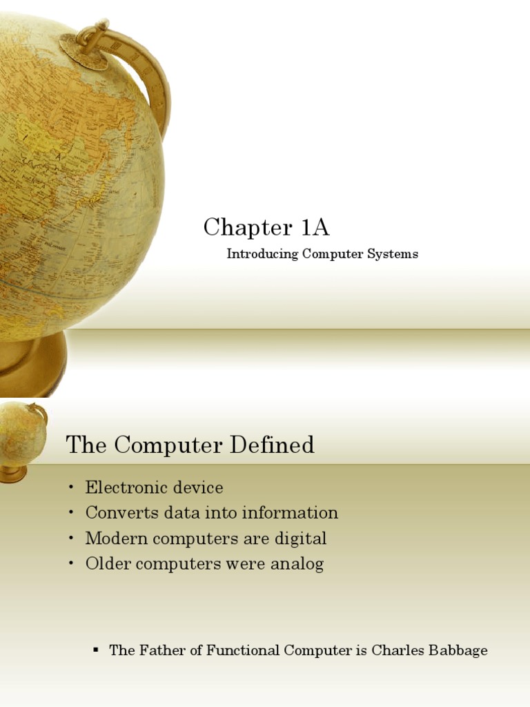 Chapter 1A: Introducing Computer Systems | PDF | Personal Digital Assistant | Desktop Computer