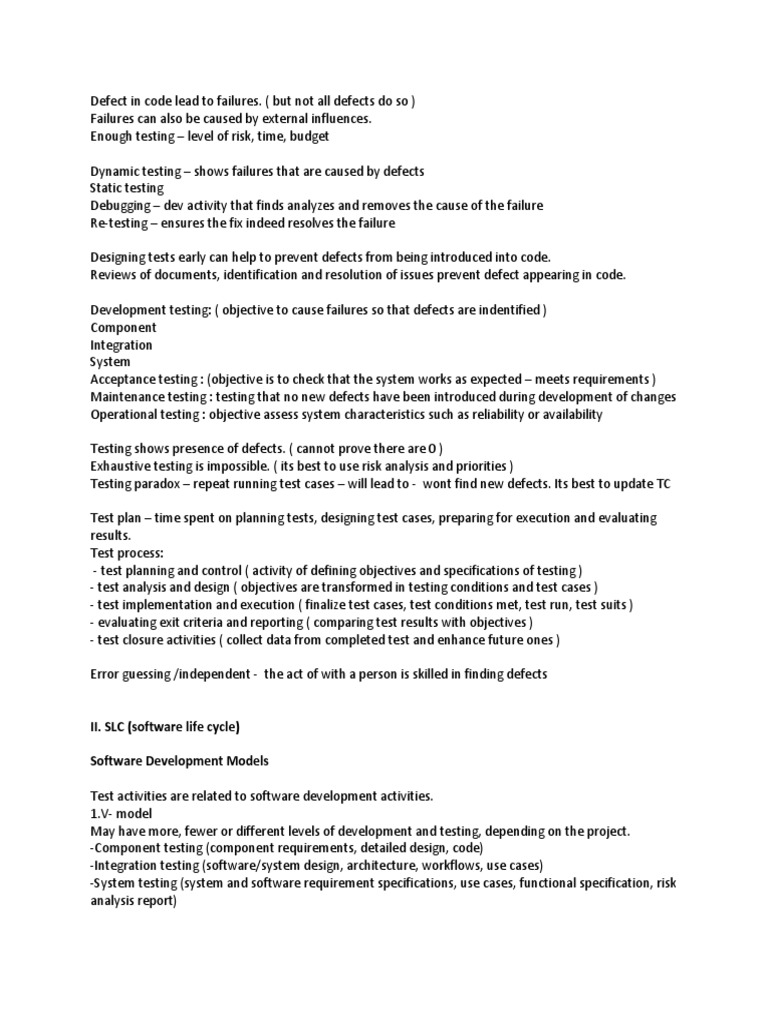 II. SLC (Software Life Cycle) Software Development Models | PDF ...