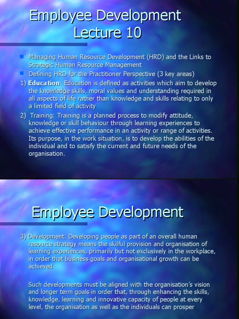 Employee Development: Education | PDF | Human Resource Management | Goal