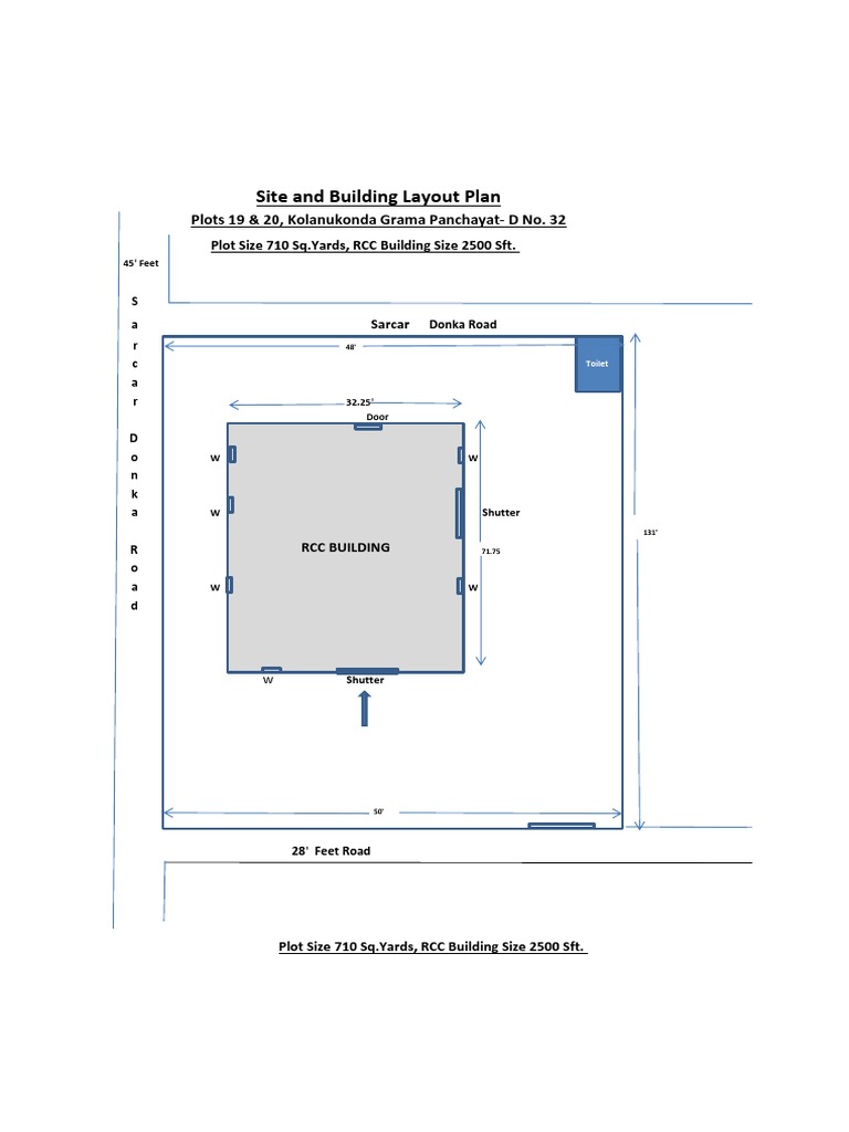 Site and Building Layout Plan: Plots 19 & 20, Kolanukonda Grama ...
