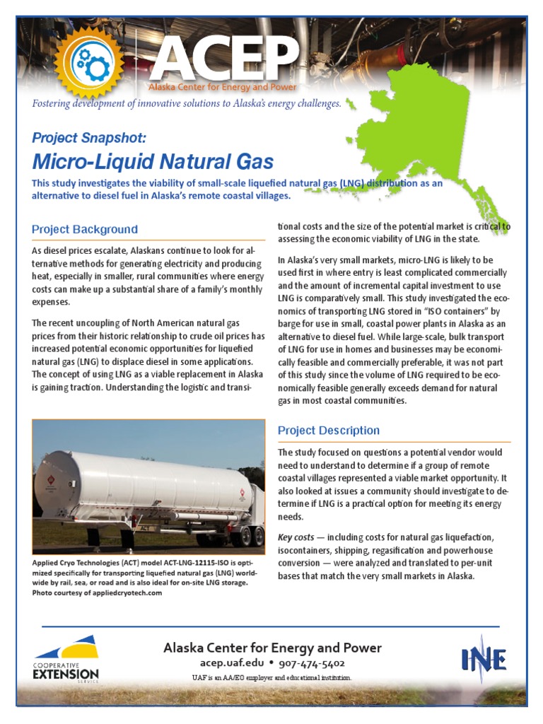 Micro-Liquid Natural Gas: Project Snapshot | PDF | Liquefied Natural ...