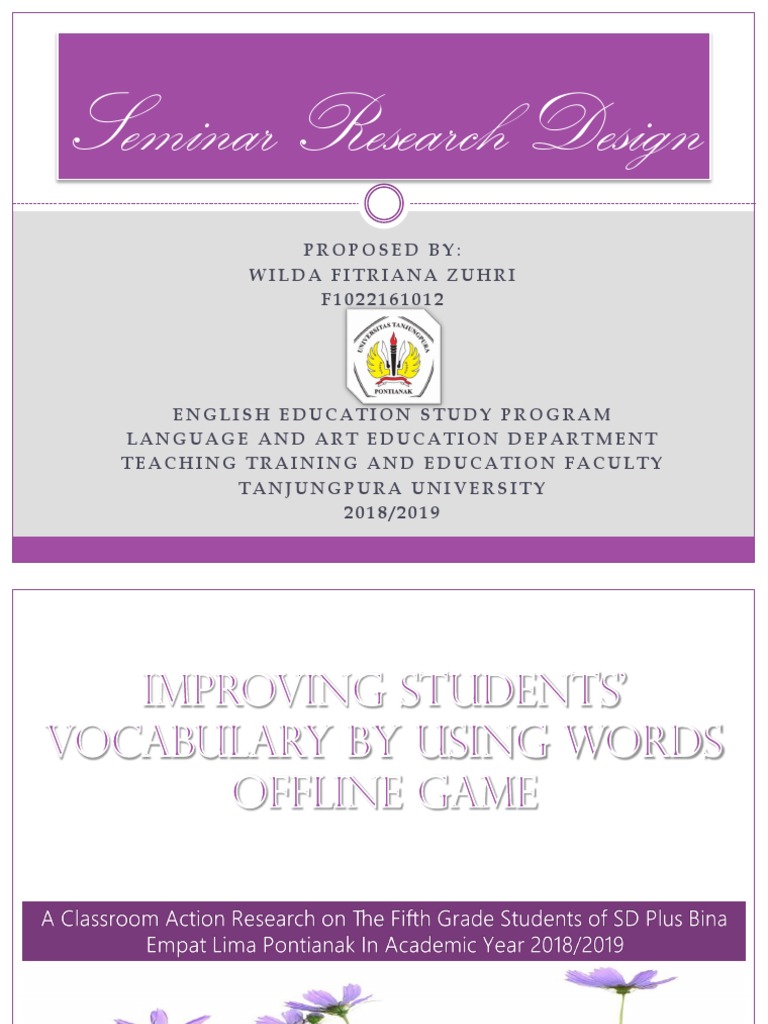 A Research Proposal on Improving Elementary Students' Vocabulary ...