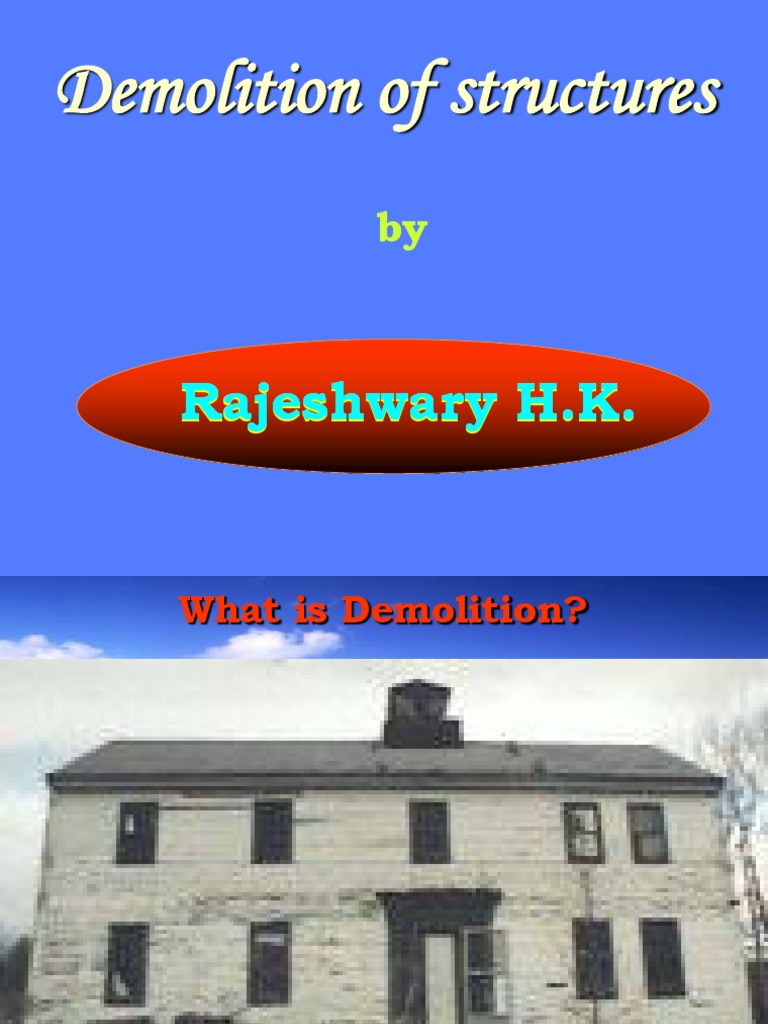 Demolition of Structures | PDF | Demolition | Concrete