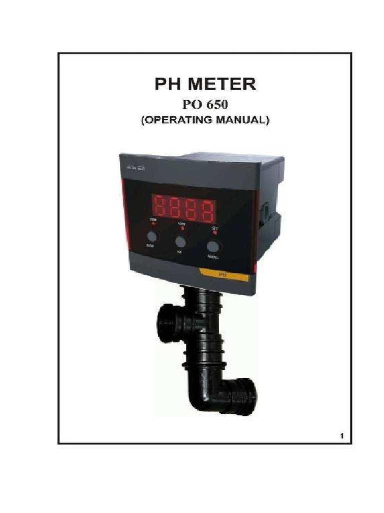 Aster-Digital-Ph-Meter Manual PDF | PDF