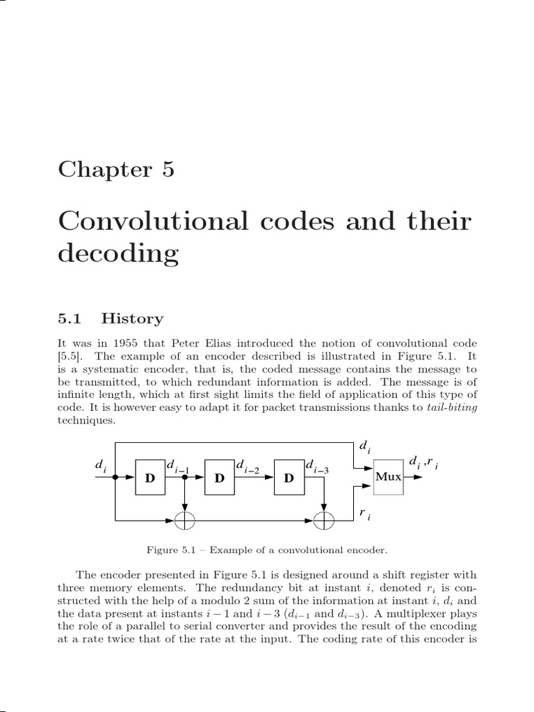 Convolutional Codes And Their Decoding 2010 Pdf Areas Of Computer Science Computer Programming
