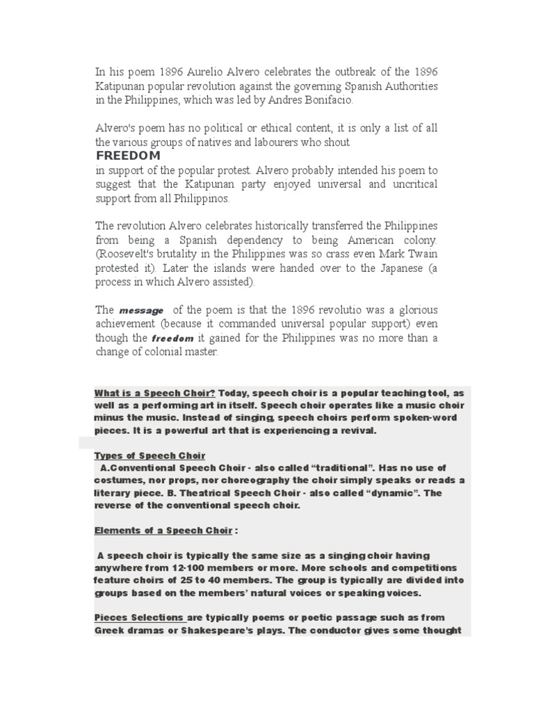 Speech Choir | Download Free PDF | Singing | Choir