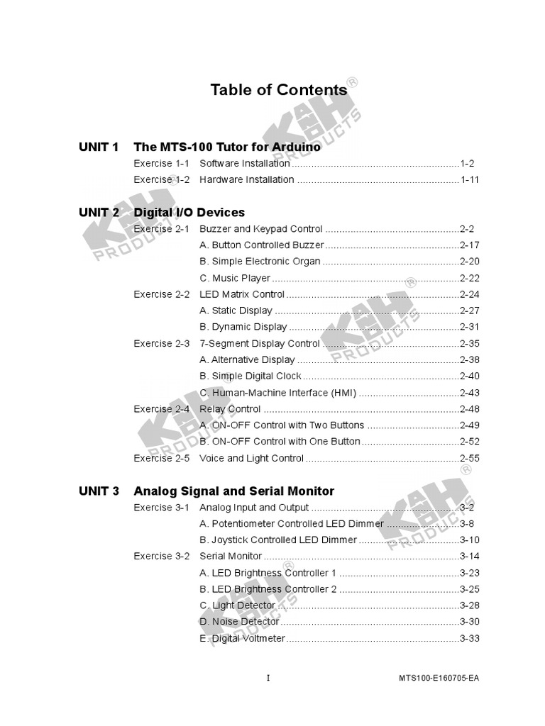 01 MTS100 Contents PDF | PDF | Sensor | Computer Monitor