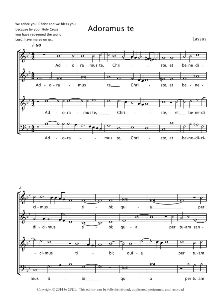 Adoramus Te, Christe | PDF