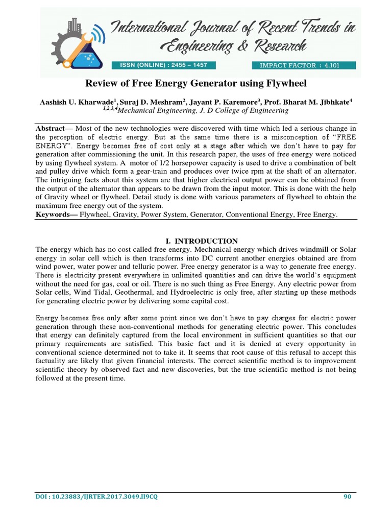 Review of Free Energy Generator | PDF | Belt (Mechanical) | Electric ...