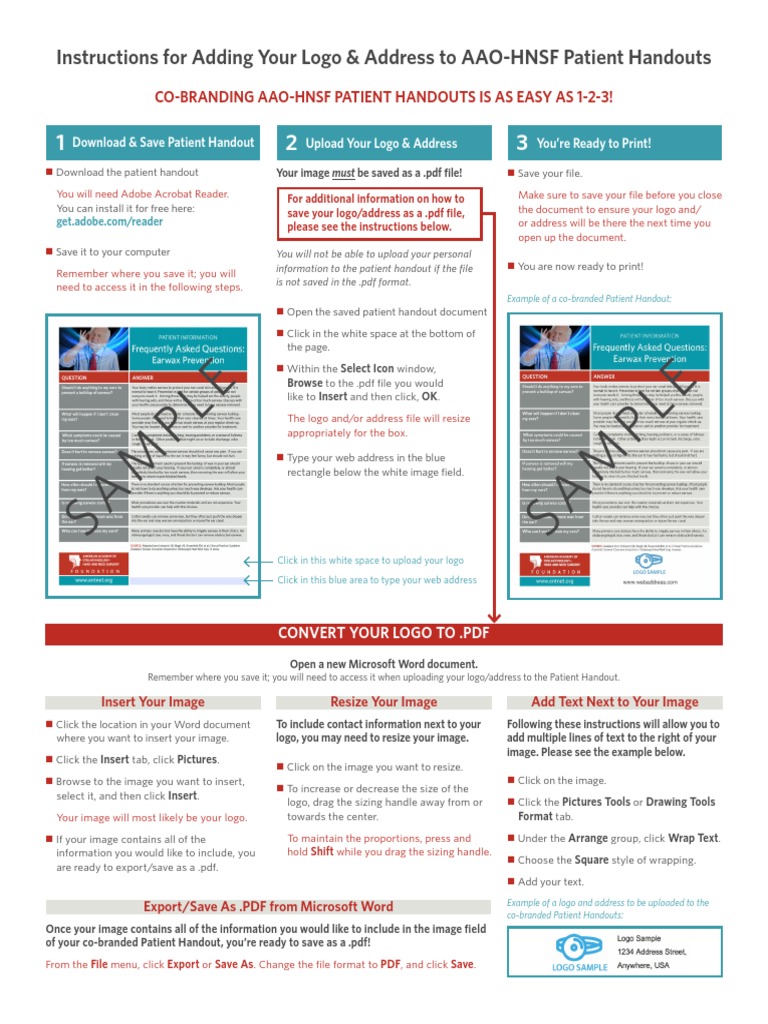 Instructions For Adding Your Logo PDF | PDF | Microsoft Word | Computer ...