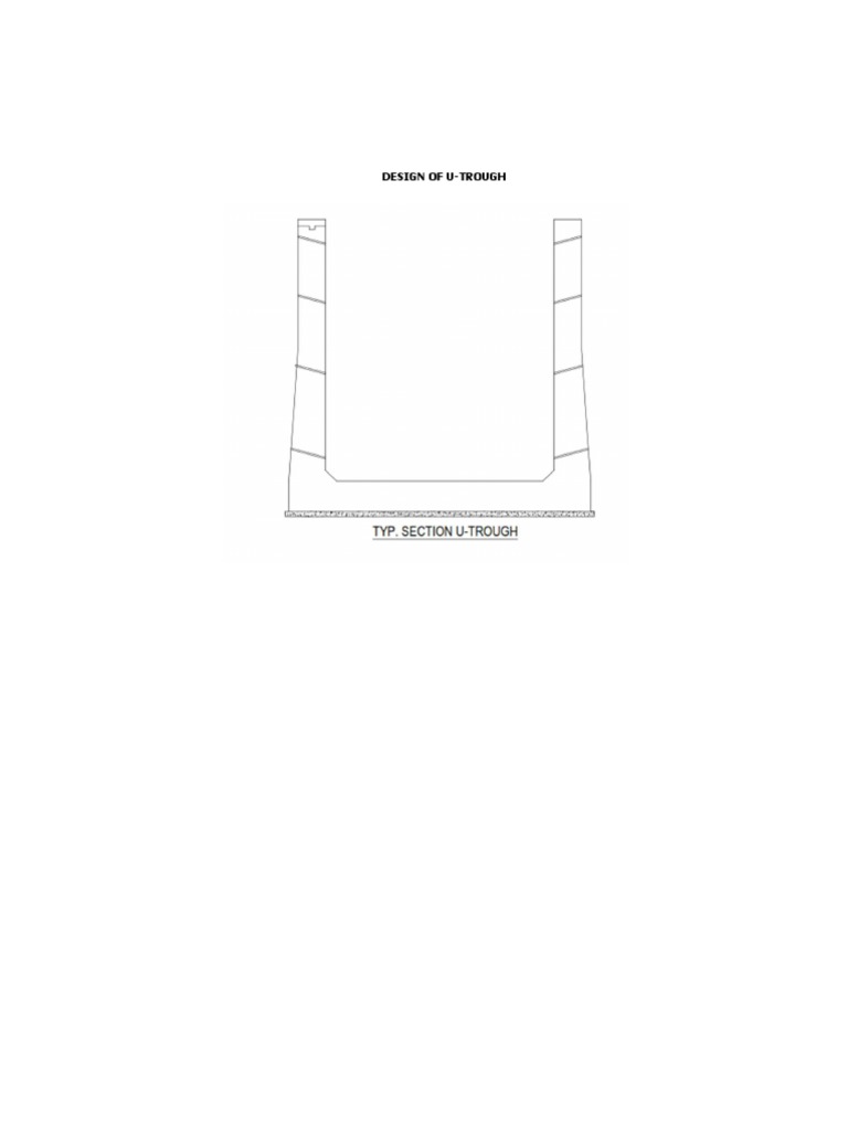 Design U Trough | PDF | Beam (Structure) | Bending