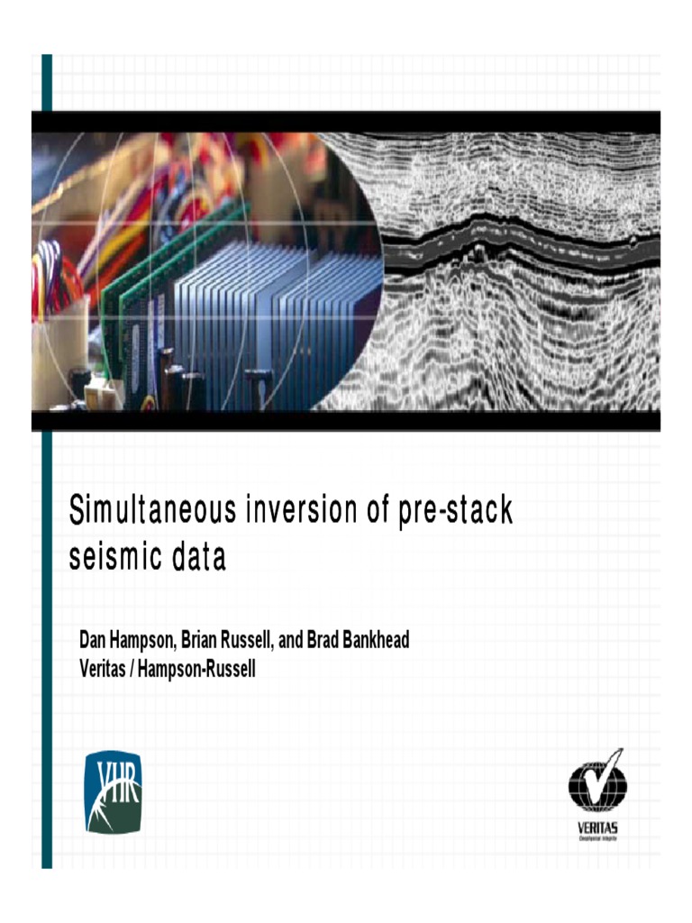 Simultaneous Pre-Stack Seismic Inversion | PDF | Reflection Seismology | Density