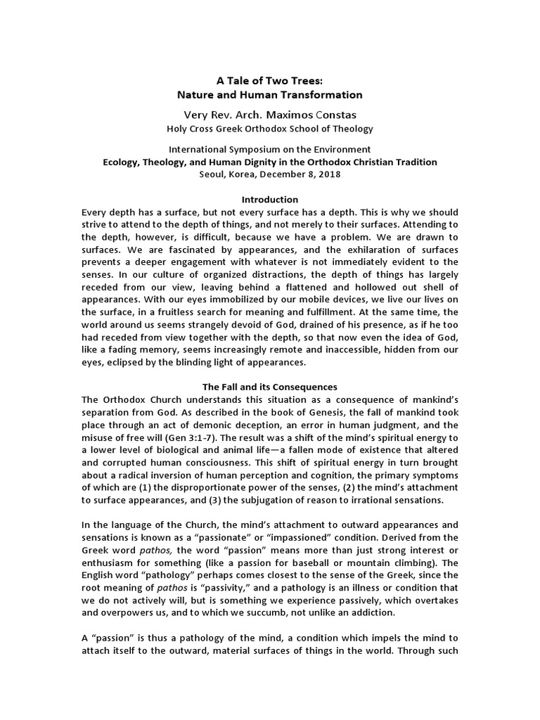 A Tale of Two Trees Nature and Human Tra | PDF | Adam And Eve | Knowledge