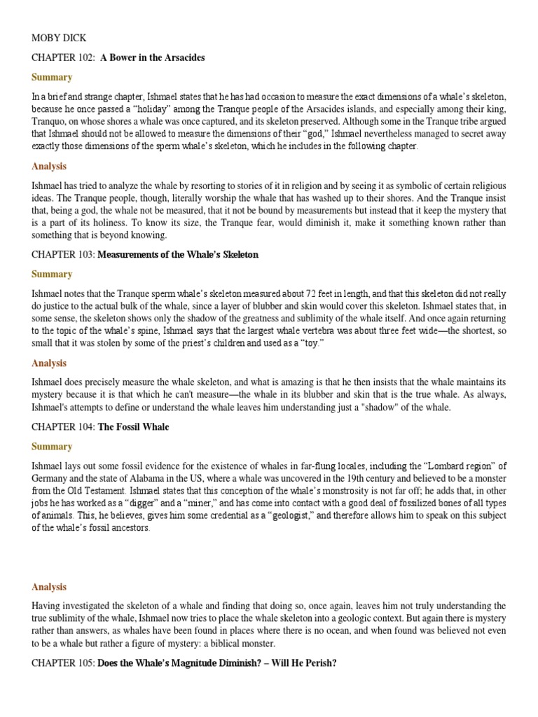 Moby Dick Chapters 102-114 PDF | PDF | Moby Dick | Captain Ahab