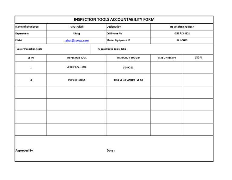 Accountability Form PDF | PDF