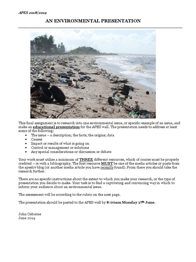 Final Presentation Environmental Issue | PDF