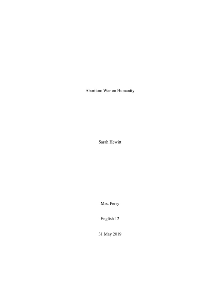 Abortion Paper | PDF | Abortion | Abortion Rights Movements