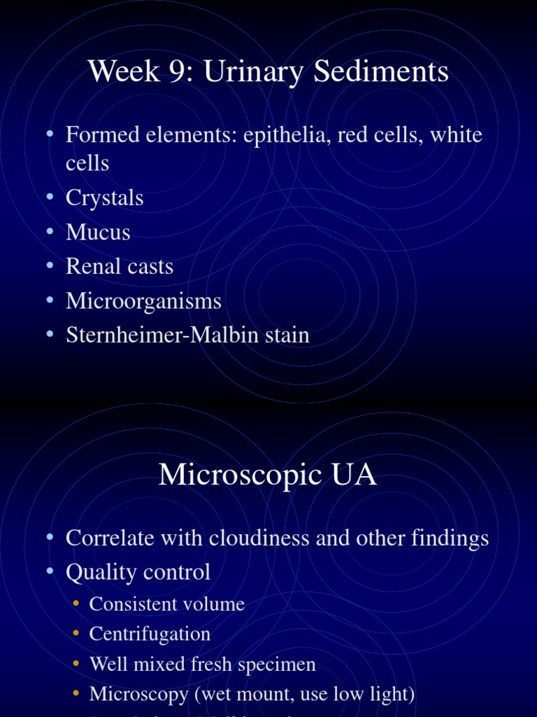 Week 9: Urinary Sediments | PDF