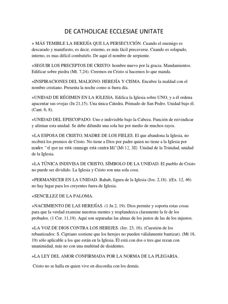 De Catholicae Ecclesiae Unitate Et de Lapsis | PDF | Apostasía | Pecado