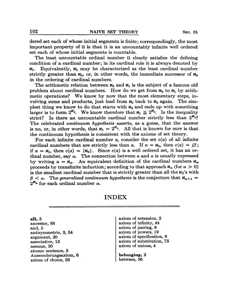 Index: Naive Set Theory | PDF | Set (Mathematics) | Mathematical Logic