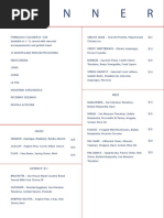 Table D'hote Menu Sample | PDF