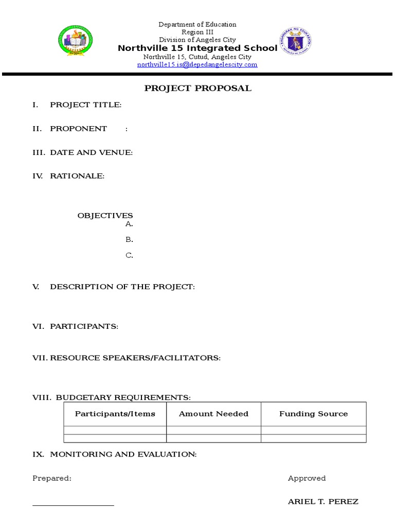 School Project Proposal Template | PDF