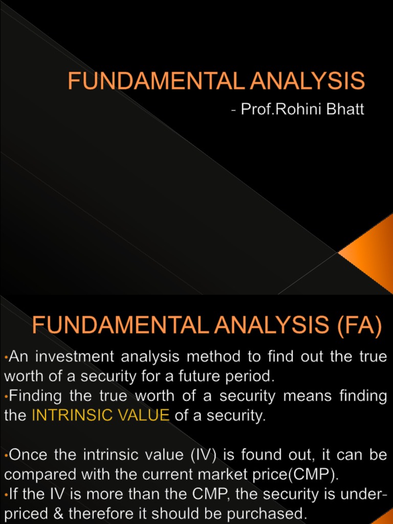 Fundamental Analysis | PDF | Stocks | Equity (Finance)