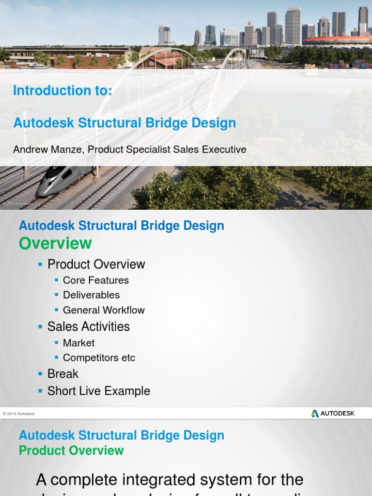 Introduction To: Autodesk Structural Bridge Design: Andrew Manze ...