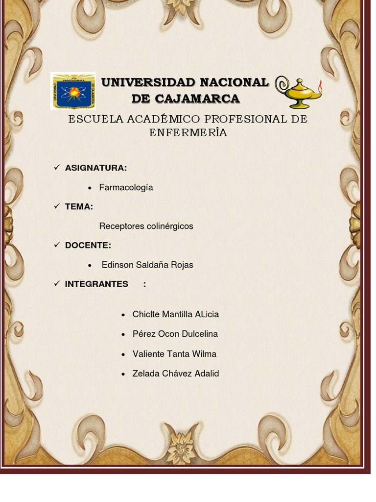 Receptores Colinérgicos | PDF | Acetilcolina | Receptor (Bioquímica)