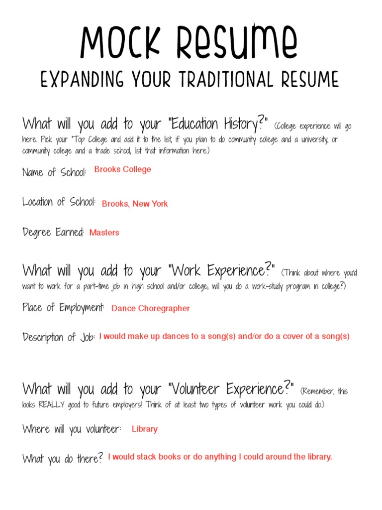 Mock Resume PDF | PDF