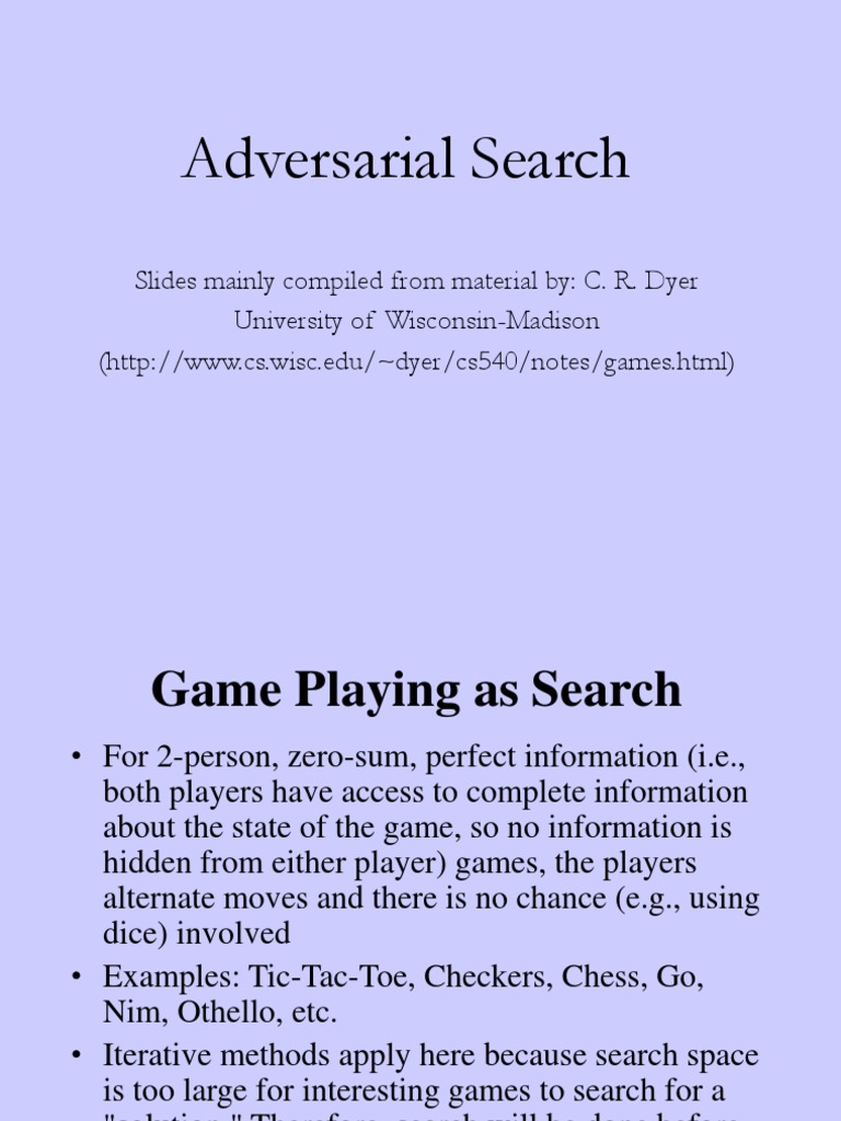 Adversarial Search | Download Free PDF | Theoretical Computer Science ...