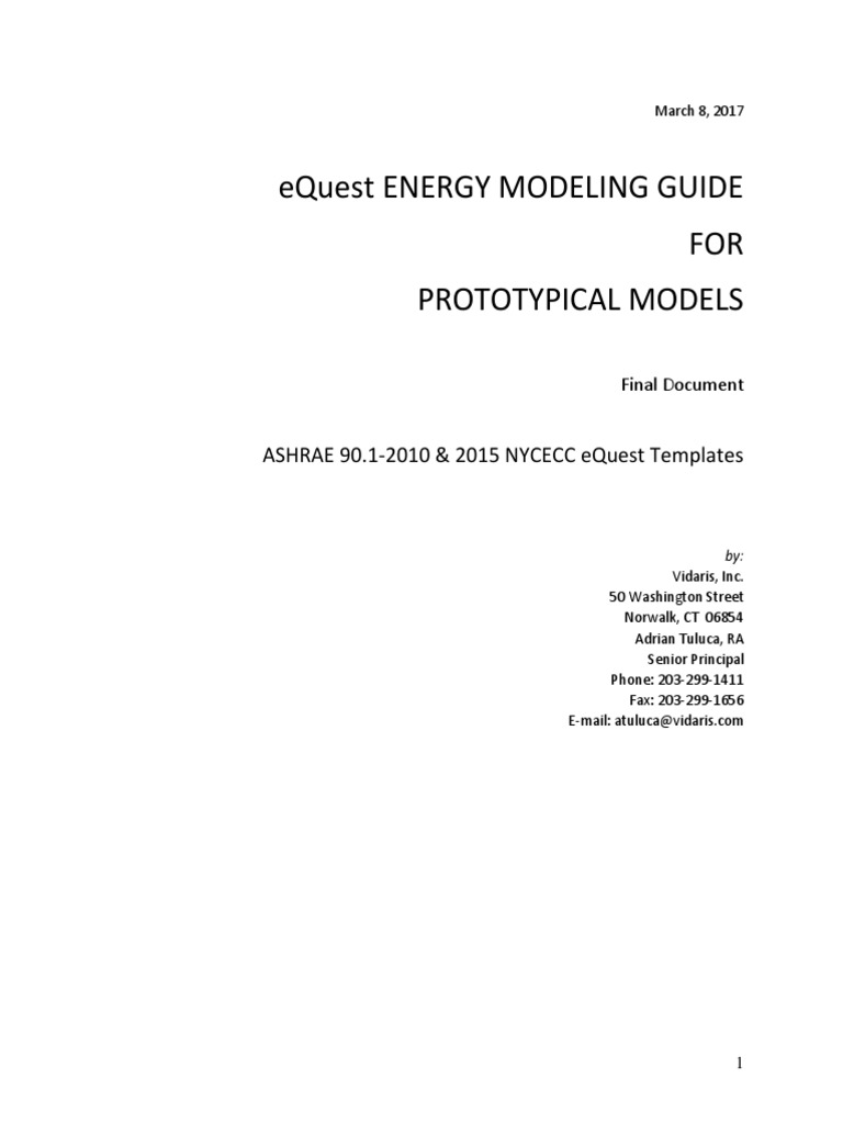 EQuest Energy Modeling Guide | PDF | Lighting | Refrigerator
