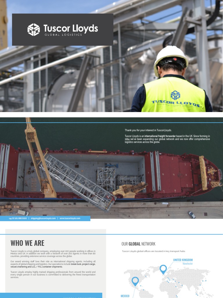 Tuscor Lloyds - Brochure | Download Free PDF | Cargo | Containerization