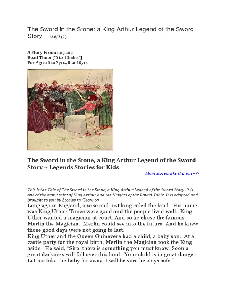 The Sword in The Stone | PDF | Excalibur | King Arthur