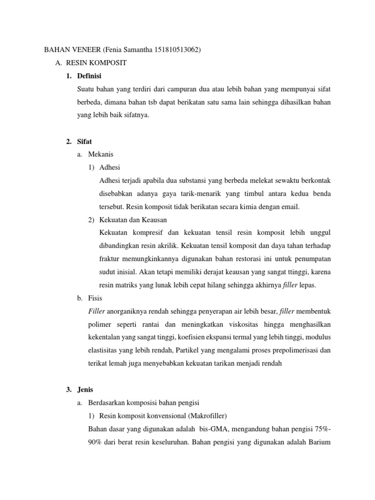 Resin Komposit untuk Veneer | PDF | Sains & Matematika