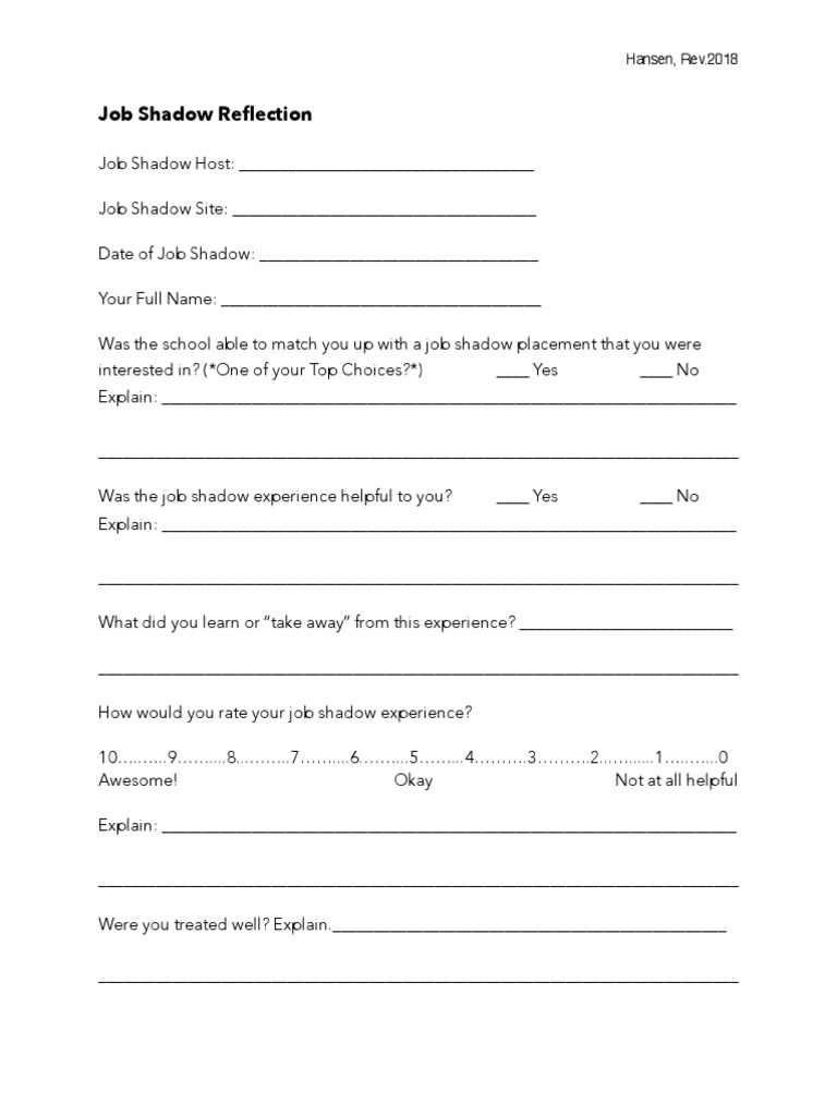 NK Job Shadow Information | PDF | Clothing | Employment