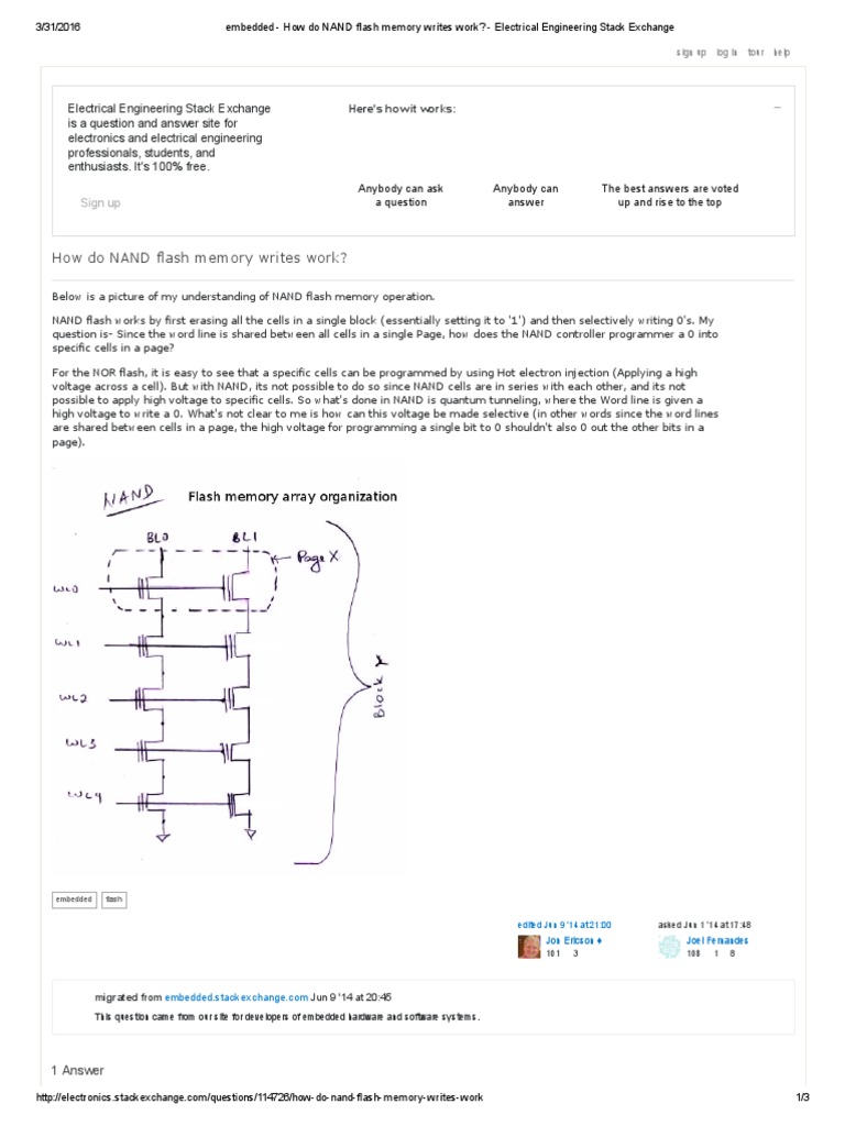 How Do NAND Flash Memory Writes Work? | PDF | Flash Memory ...