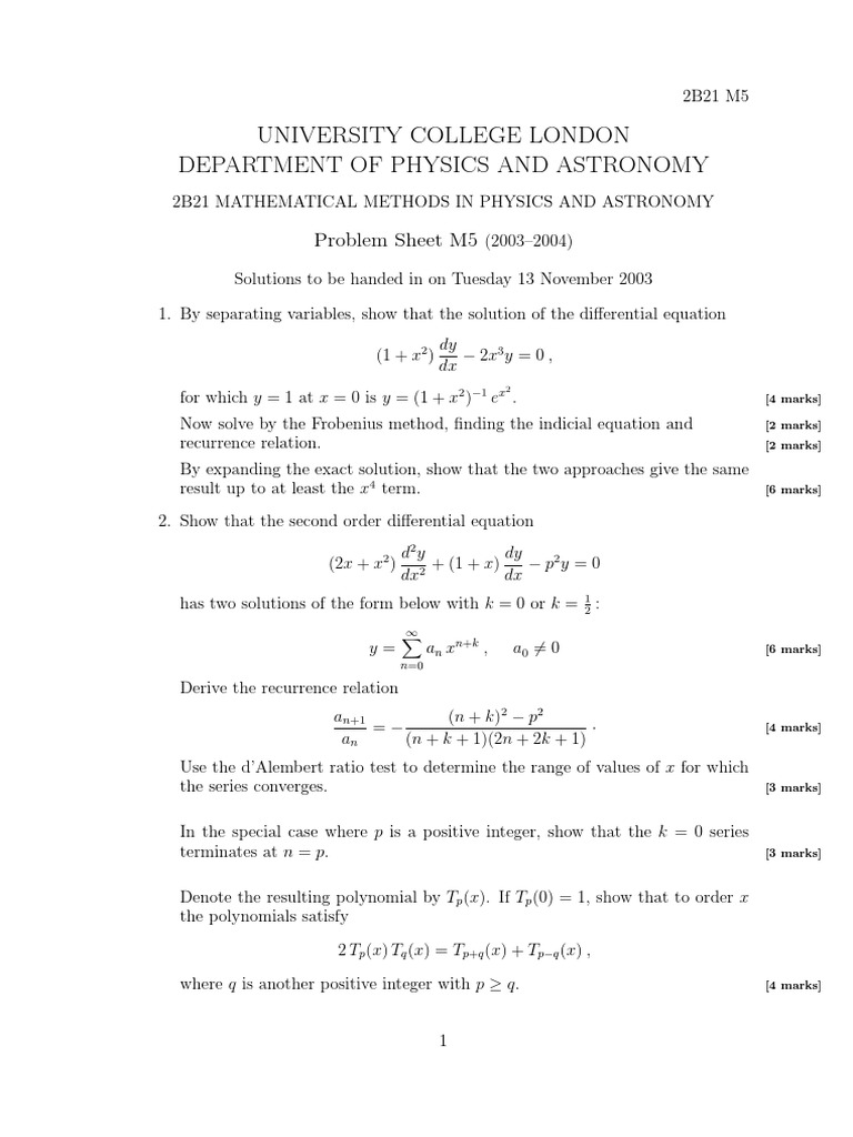 University College London Department of Physics and Astronomy | PDF ...
