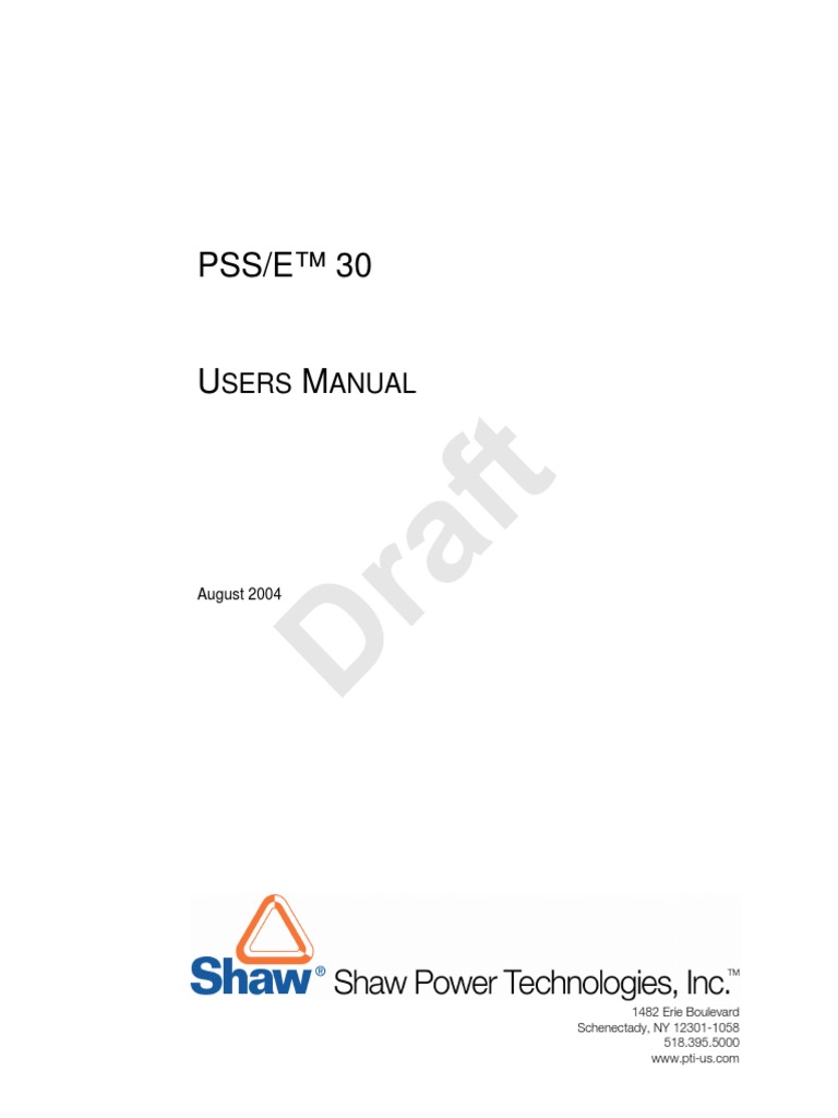 Psse Manual | PDF | Transformer | Electrical Impedance