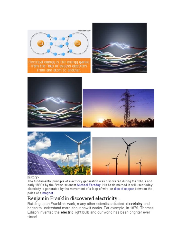 Benjamin Franklin Discovered Electricity:-: History | Download Free PDF ...
