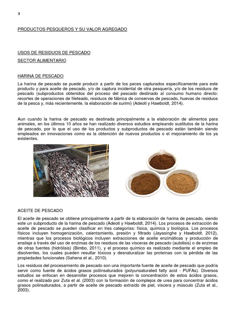 Productos Pesqueros y Su Valor Agregado | PDF | Biodiésel | Pescado ...