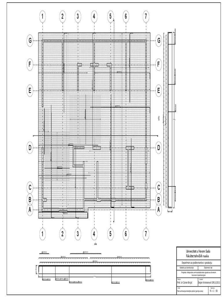 Armiranje Temeljne Ploce GZ PDF | PDF