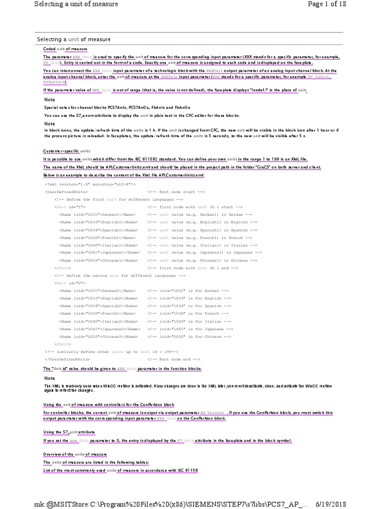Pcs7 Apl Units | PDF | Watt | Hertz