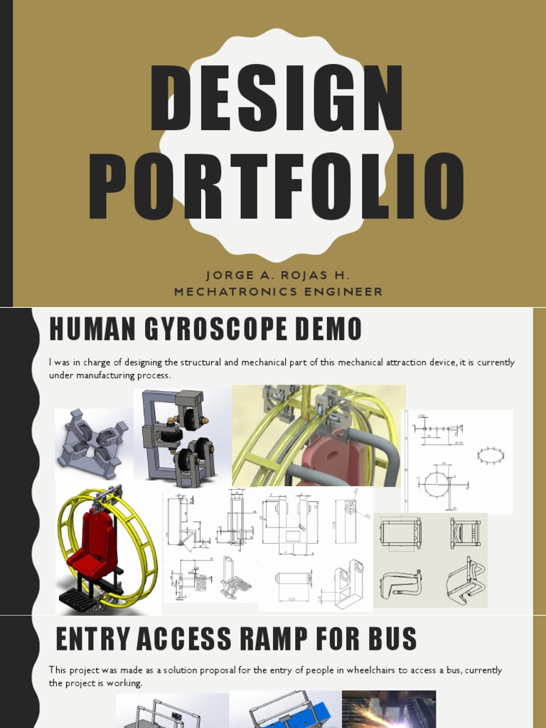 Design Portfolio: Jorge A. Rojas H. Mechatronics Engineer | PDF