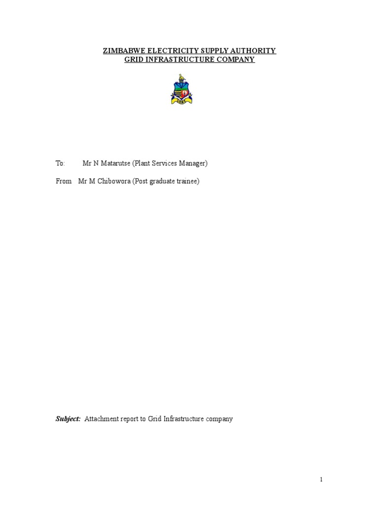 Zimbabwe Electricity Supply Authority Grid Infrastructure Company | PDF ...