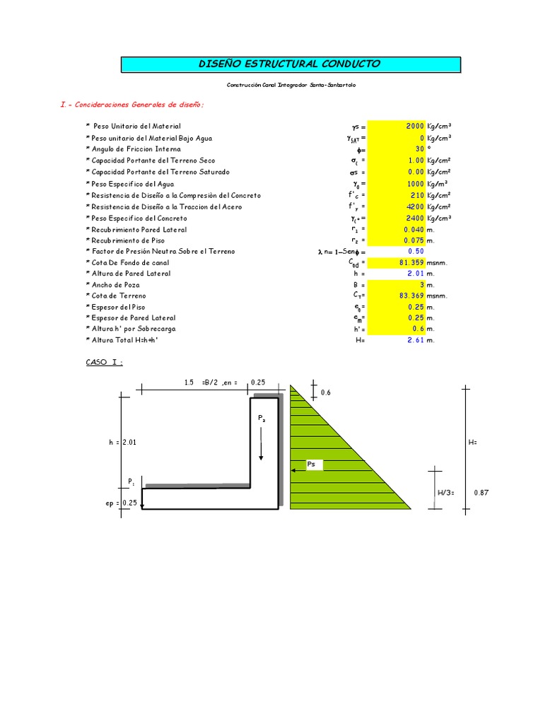 Diseno Estructural DE CANALES | PDF | Ingeniería de Edificación ...
