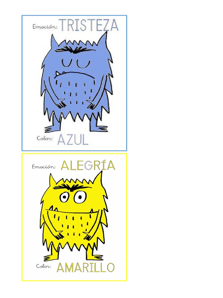 Emociones Monstruo Colores | PDF