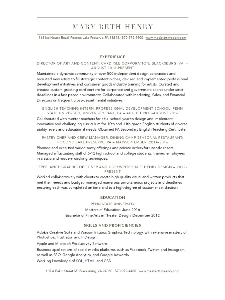 Mary Beth Henry Current Resume Mar 2018 | PDF | Computing | Software